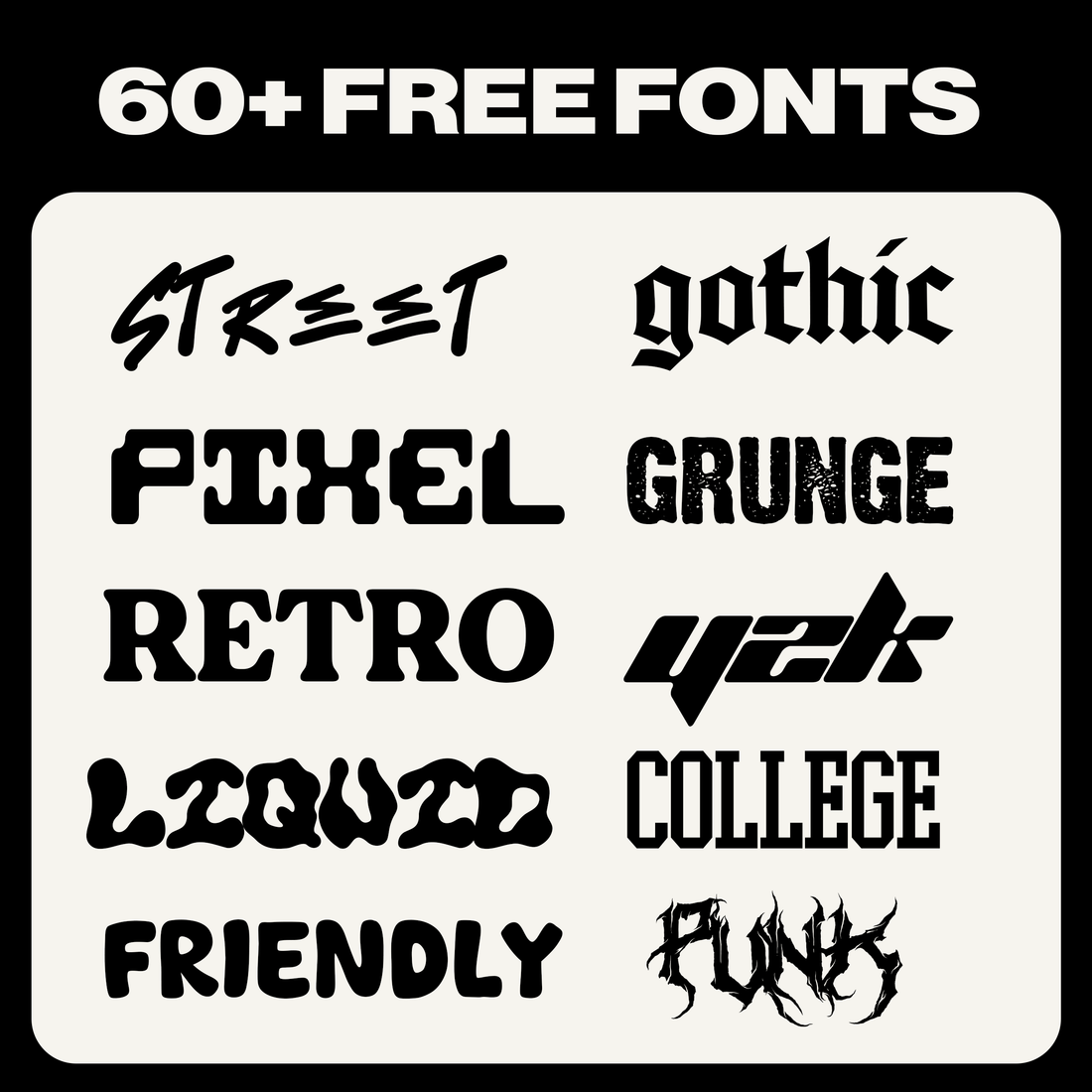 60+ Free Fonts – Brand Launch